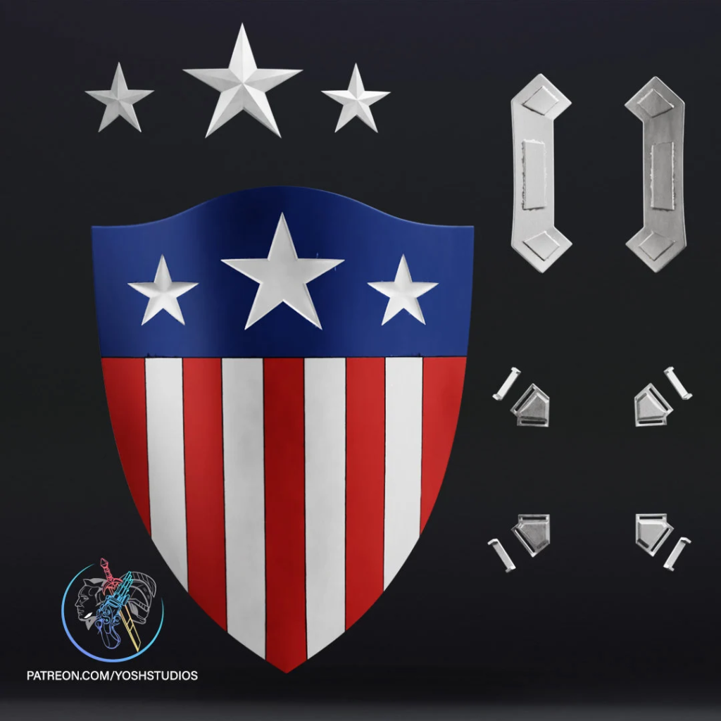 WW2 Captain America Shield 3D Printer STL File – Yosh Studios