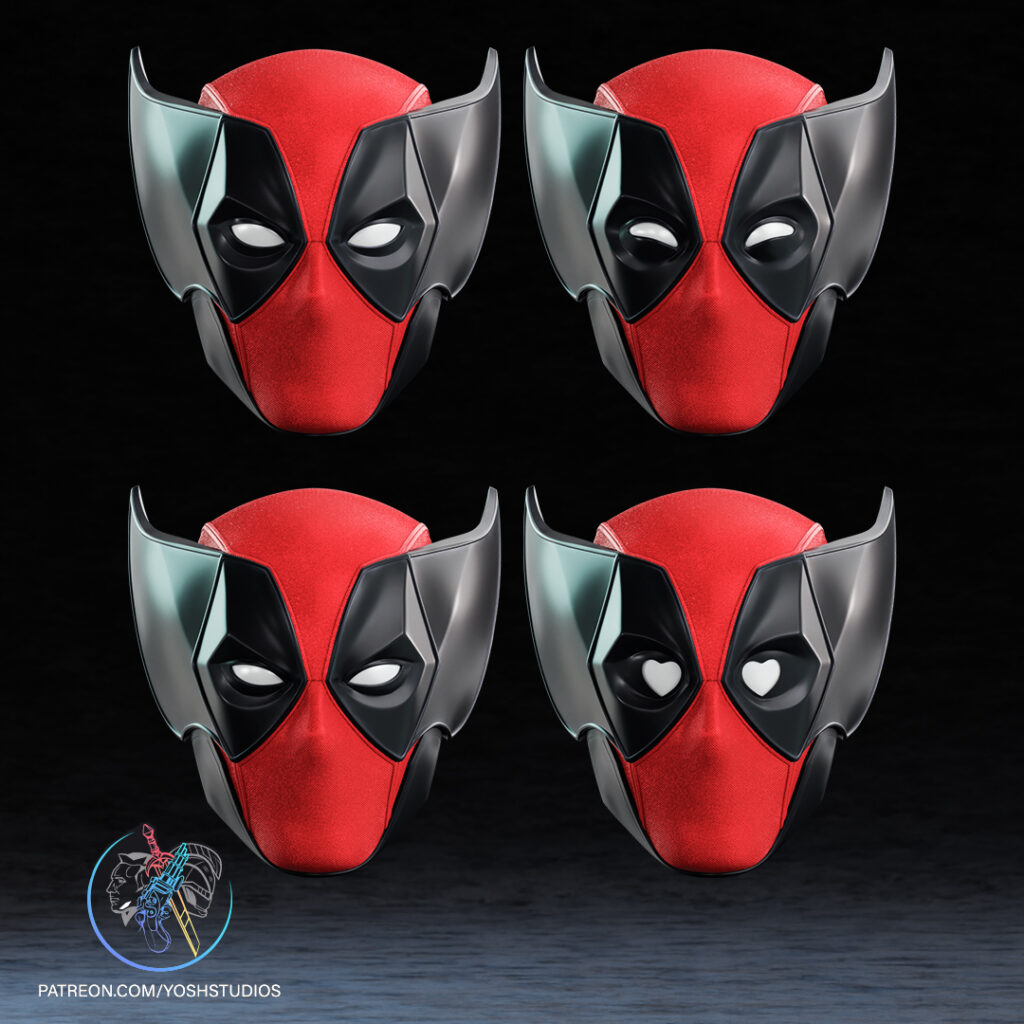 Wolverine Deadpool Mask 3D Print File STL – Yosh Studios