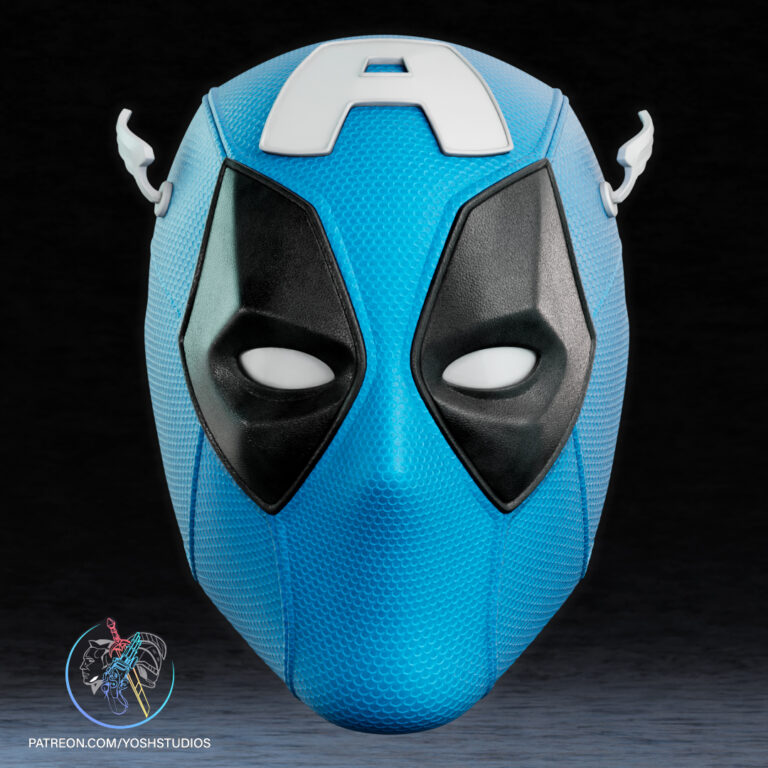 Captain Deadpool Mask 3D Printer File STL – Yosh Studios