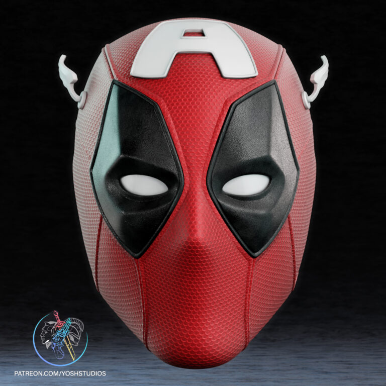 Captain Deadpool Mask 3D Printer File STL – Yosh Studios