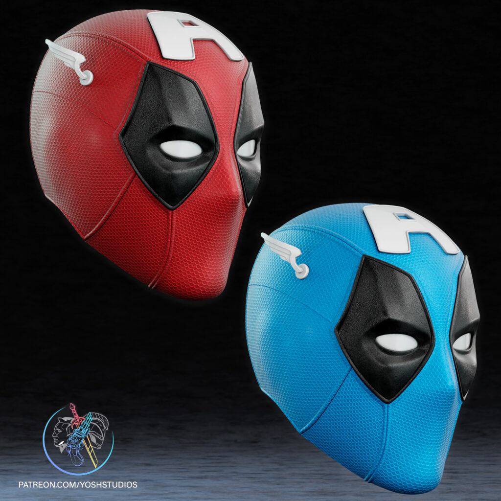 Captain Deadpool Mask 3D Printer File STL – Yosh Studios