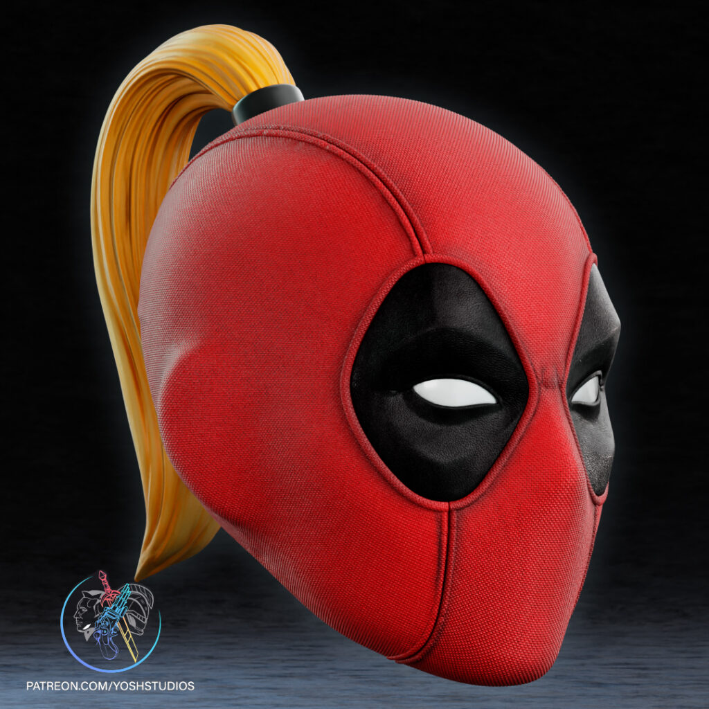 Comic Lady Deadpool Mask 3d Printer File STL – Yosh Studios