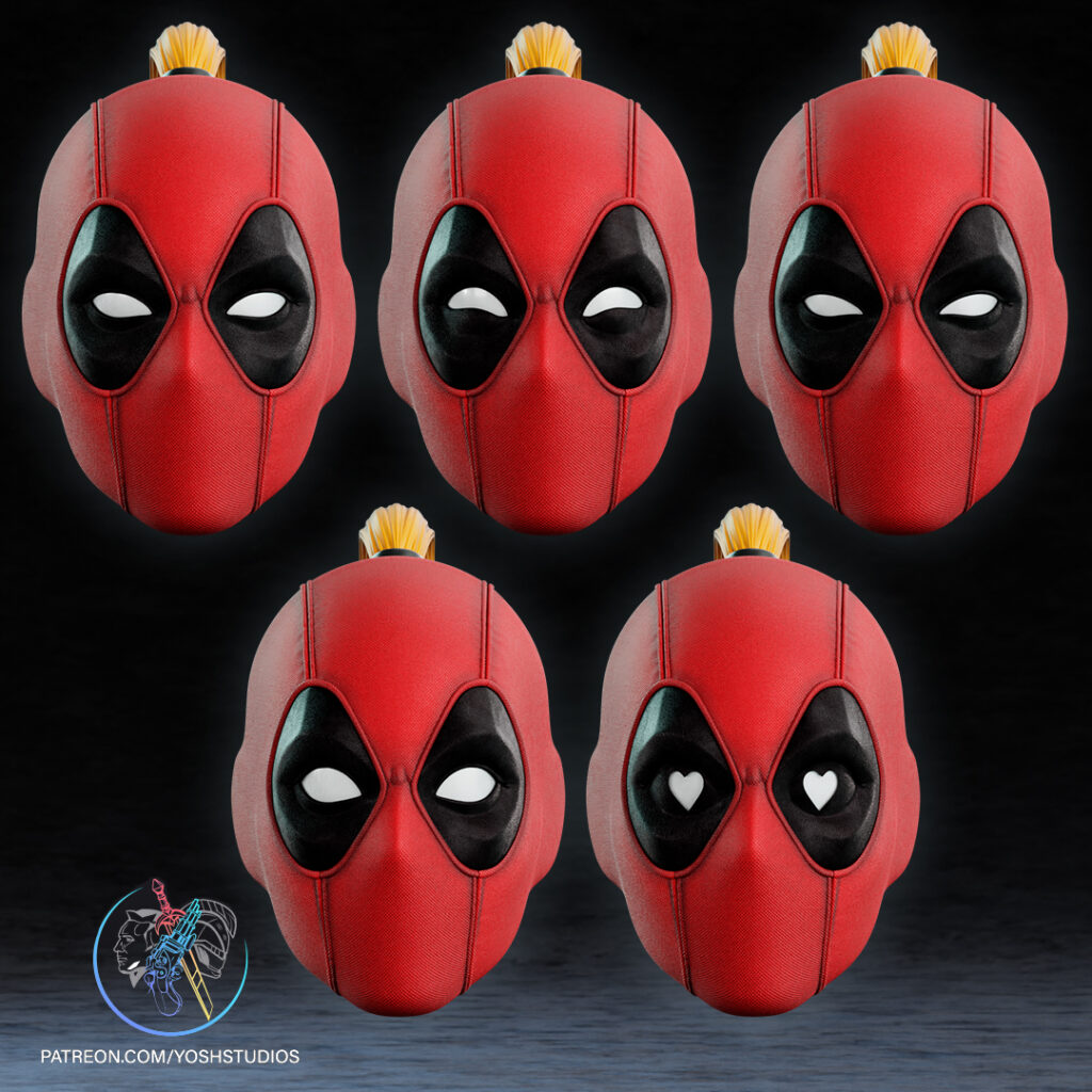 Comic Lady Deadpool Mask 3d Printer File STL – Yosh Studios