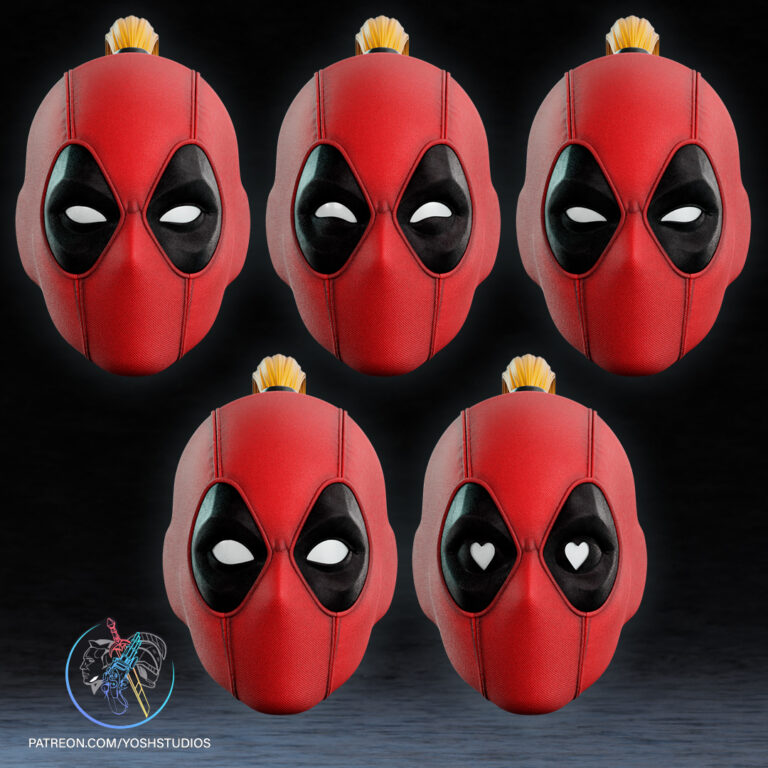 Comic Lady Deadpool Mask 3d Printer File STL – Yosh Studios