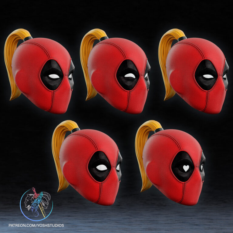Comic Lady Deadpool Mask 3d Printer File STL – Yosh Studios