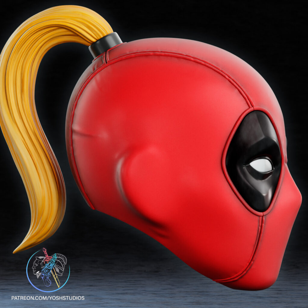 Comic Lady Deadpool Mask 3d Printer File STL – Yosh Studios