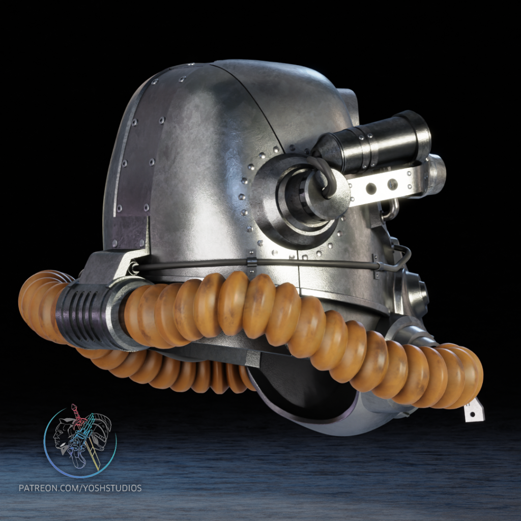 T-45 Fallout Helmet 3D Printer File STL – Yosh Studios