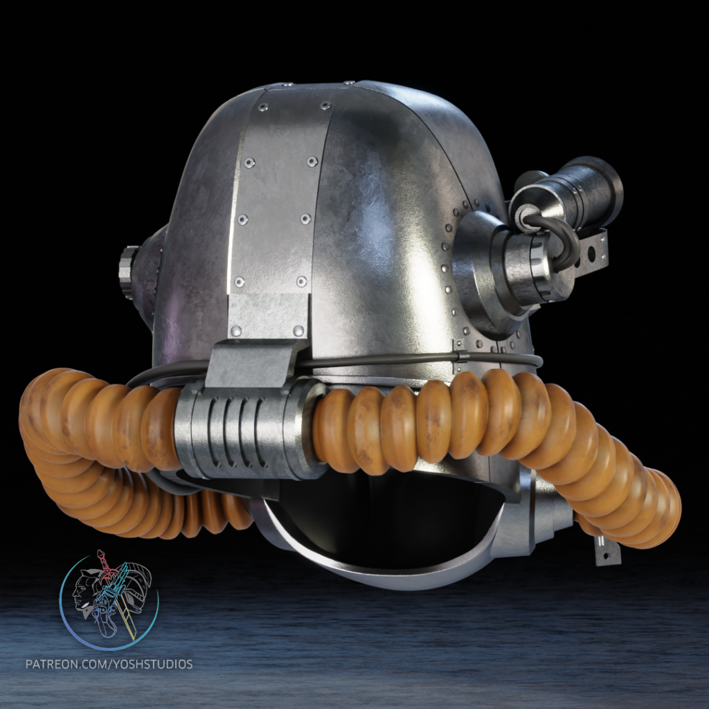 T-45 Fallout Helmet 3D Printer File STL – Yosh Studios
