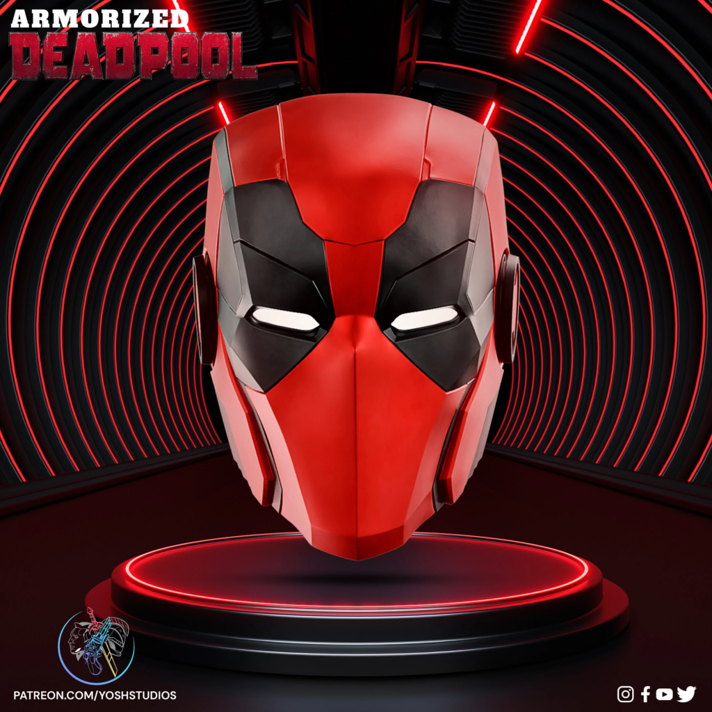 Armorized Deadpool Helmet 3d Print File STL Iron Deadpool – Yosh Studios