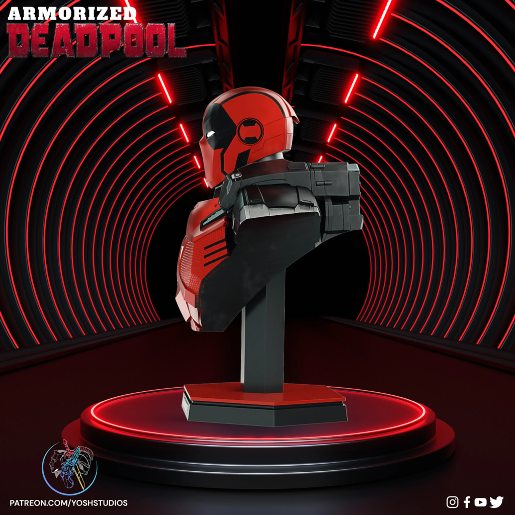 Armorized Deadpool Bust 3d Print File STL – Yosh Studios