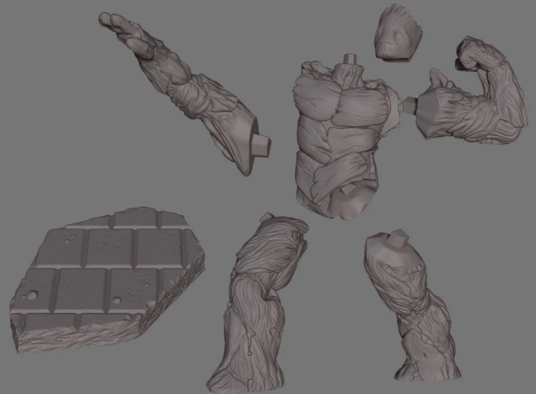 Swole Groot Statue 3D Print File STL Guardians Of the Galaxy – Yosh Studios