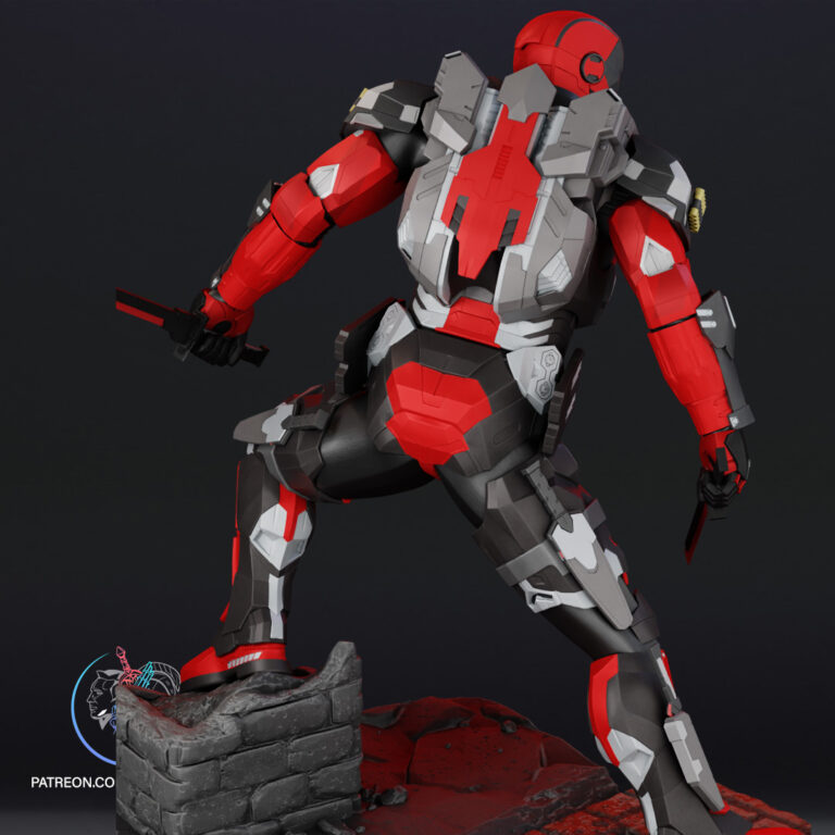 Armorized Deadpool Statue 3D Printer File STL – Yosh Studios