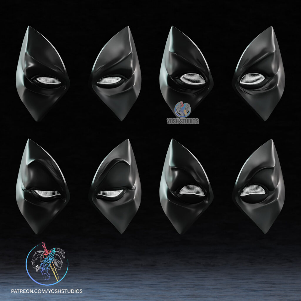 Comic Deadpool Mask 3D Print File STL – Yosh Studios