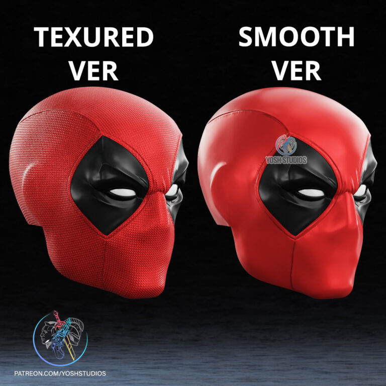 Comic Deadpool Mask 3D Print File STL – Yosh Studios