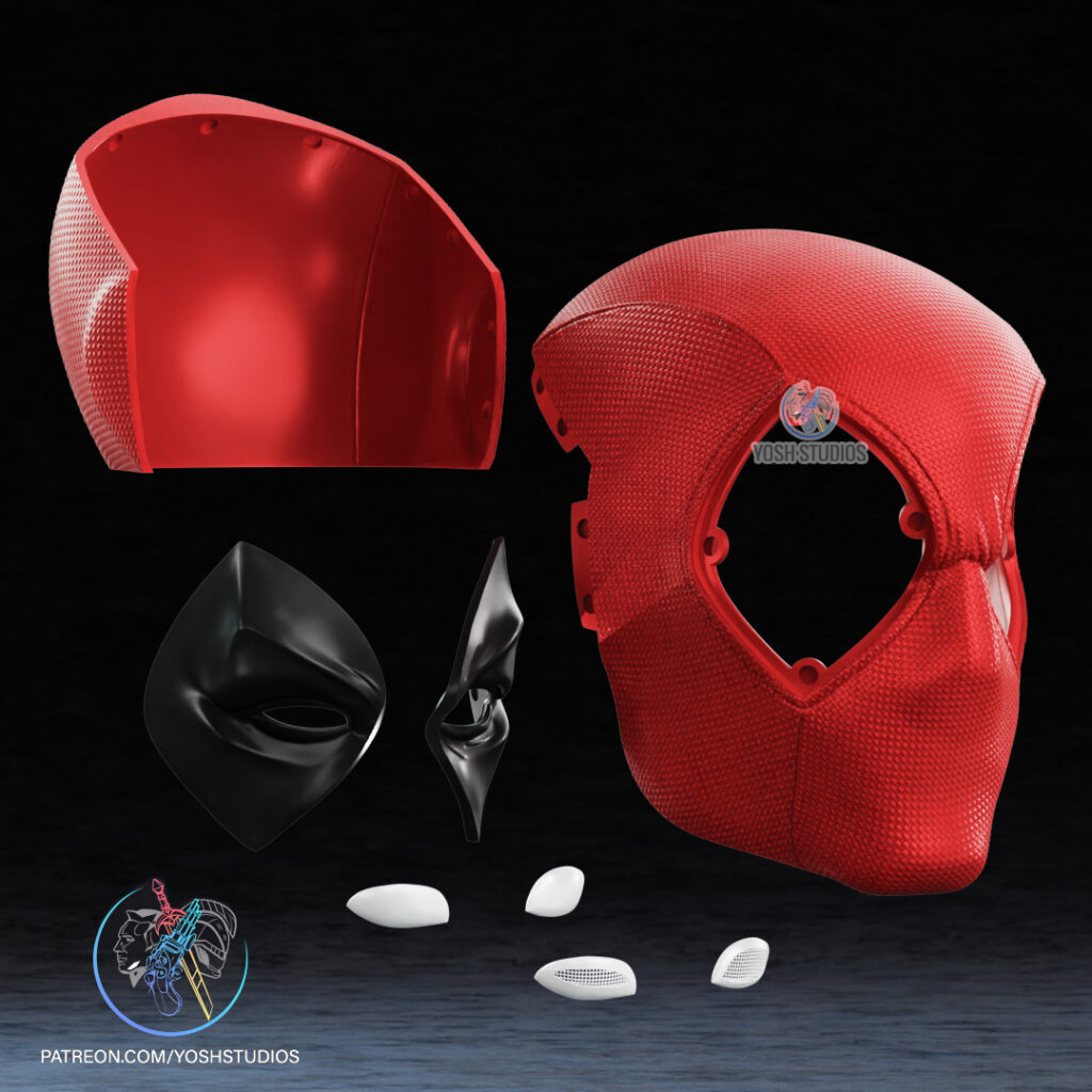 Comic Deadpool Mask 3D Print File STL – Yosh Studios