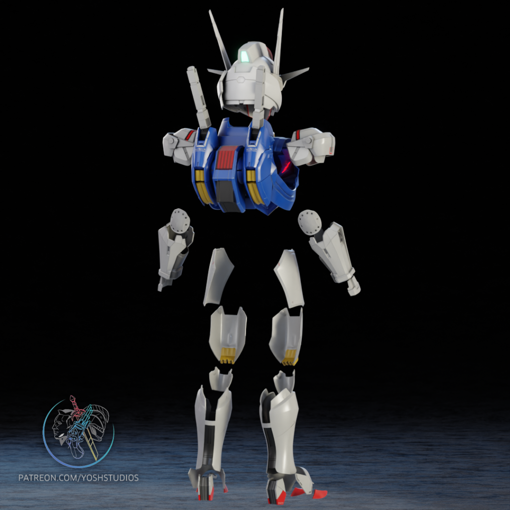 Gundam Aerial Armor 3D Printer STL File – Yosh Studios