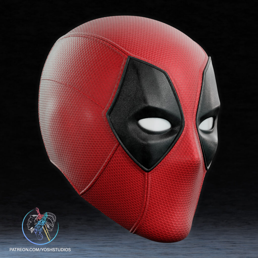 Deadpool 3 Mask 3D Printer File STL – Yosh Studios