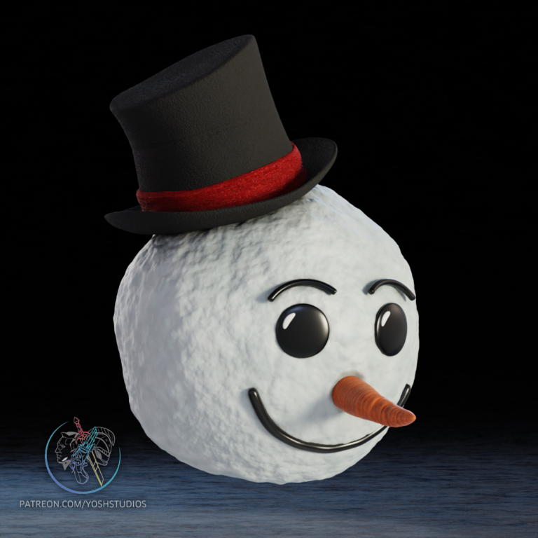 Snowman Helmet 3D Printer STL File – Yosh Studios