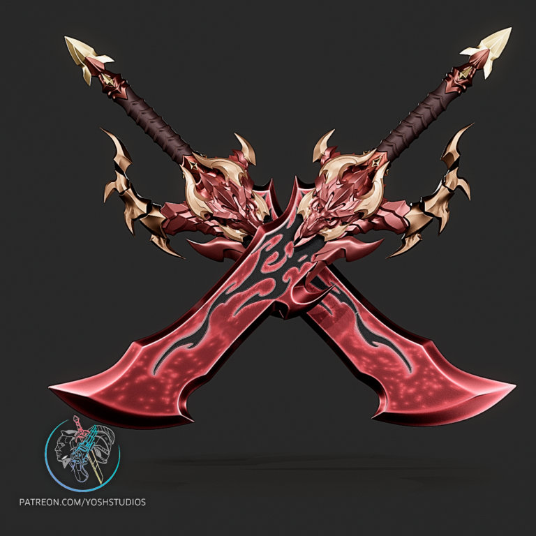 Demon King Daggers 3D Printer File STL (Solo Leveling) – Yosh Studios